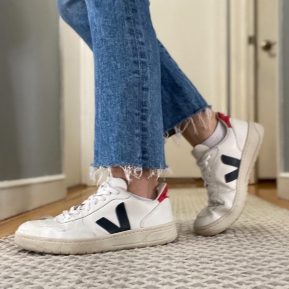 Veja | Shoes | Copy Veja V Sneakers Navy Blue And Red | Poshmark